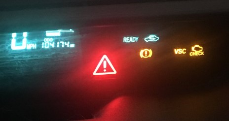 Why is the Toyota Prius Red Triangle Warning Light on? Fixed